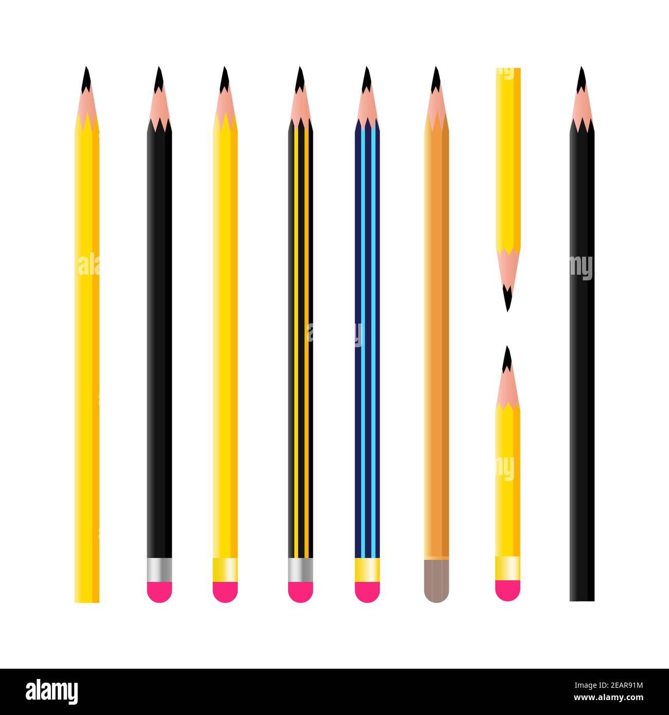Nine pencils Cut Out Stock Images & Pictures - Alamy