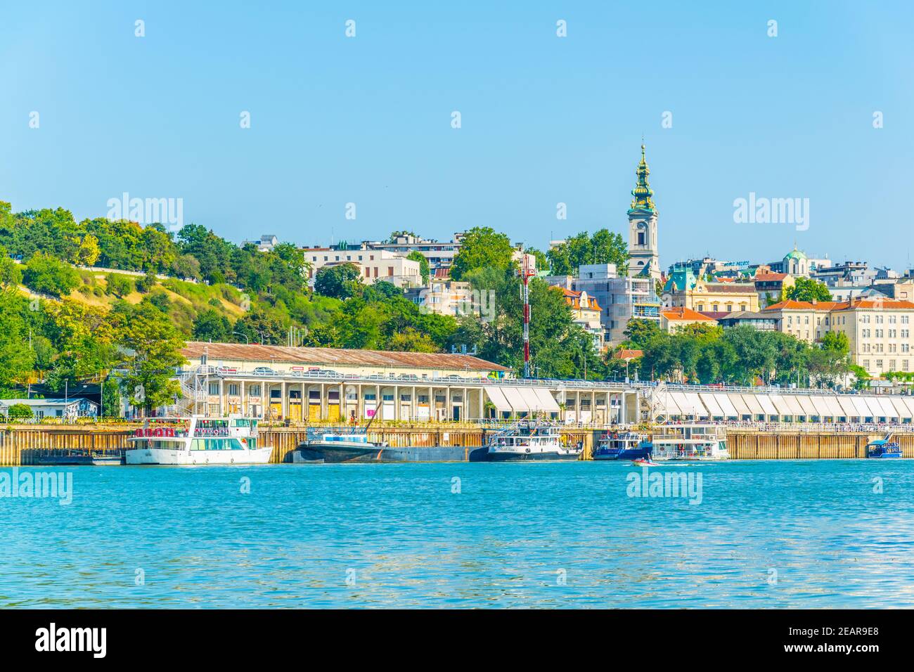 View of riverside of Sava in Belgrade, Serbia Stock Photo - Alamy