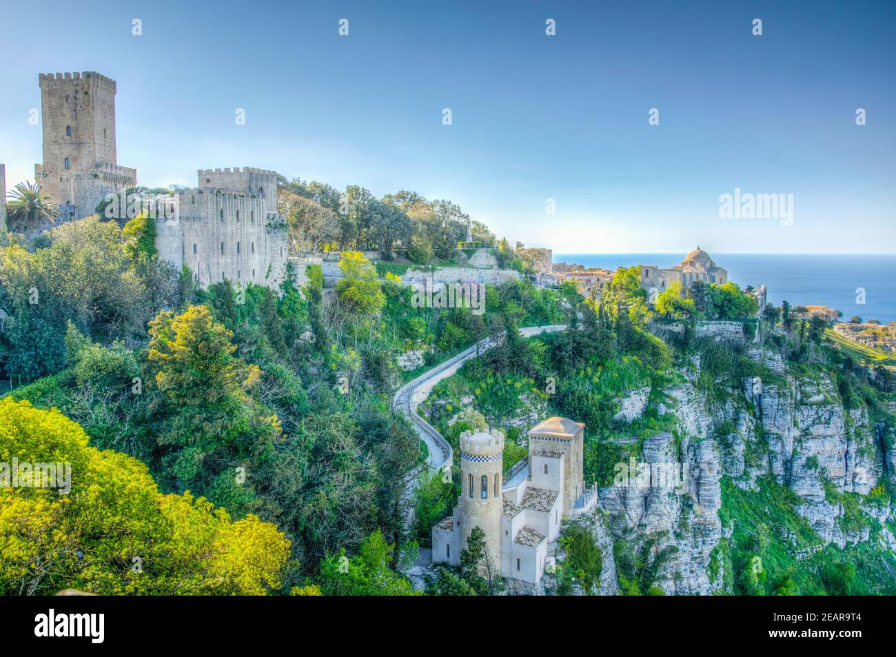 Castello di Venere in Erice, Sicily, Italy Stock Photo - Alamy