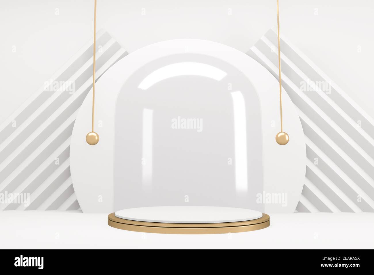 White podium minimal design product scene. 3d rendering Stock Photo - Alamy