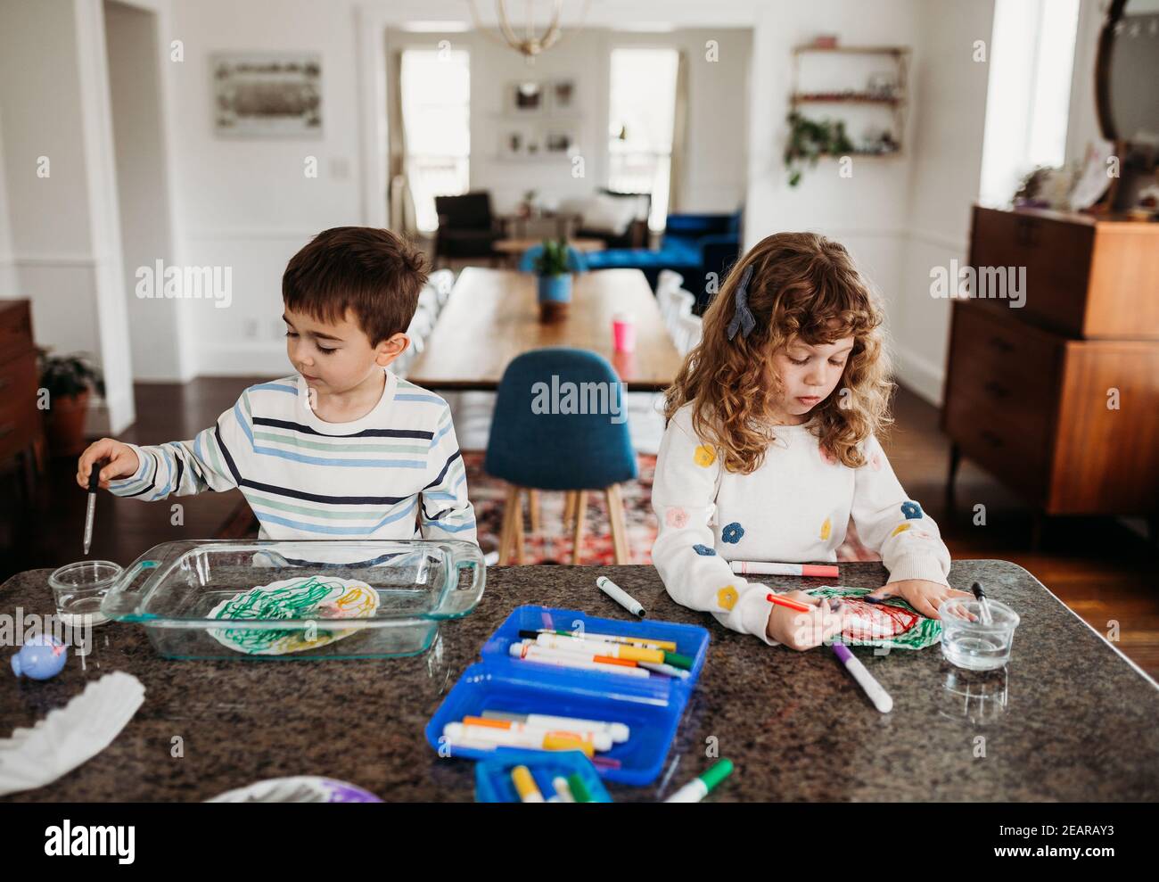 Kids Coloring With Markers