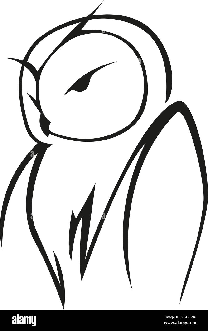 Side view of an owl Stock Vector Images - Alamy