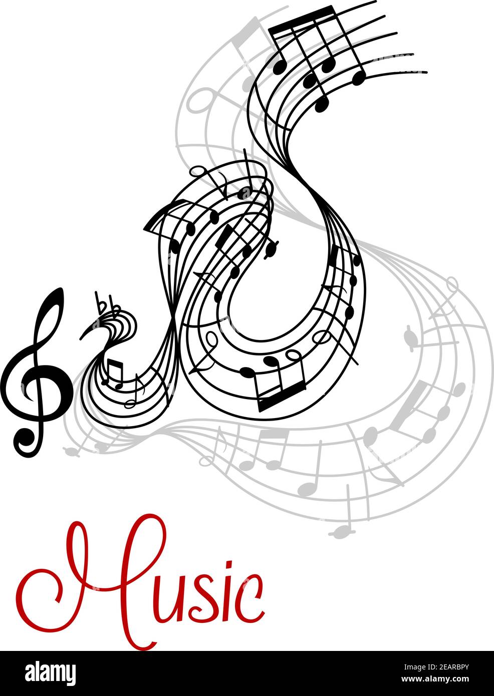 Abstract Music Notes Art