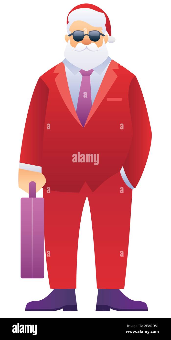 Santa In Business Suit Stock Vector Image & Art - Alamy