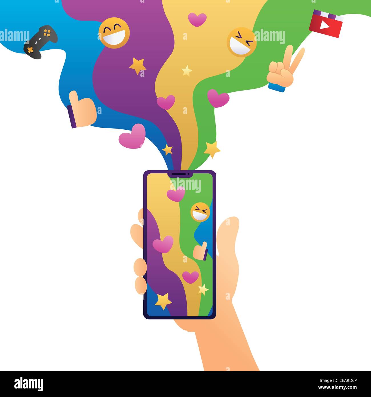 Play media phone music Stock Vector Images - Alamy