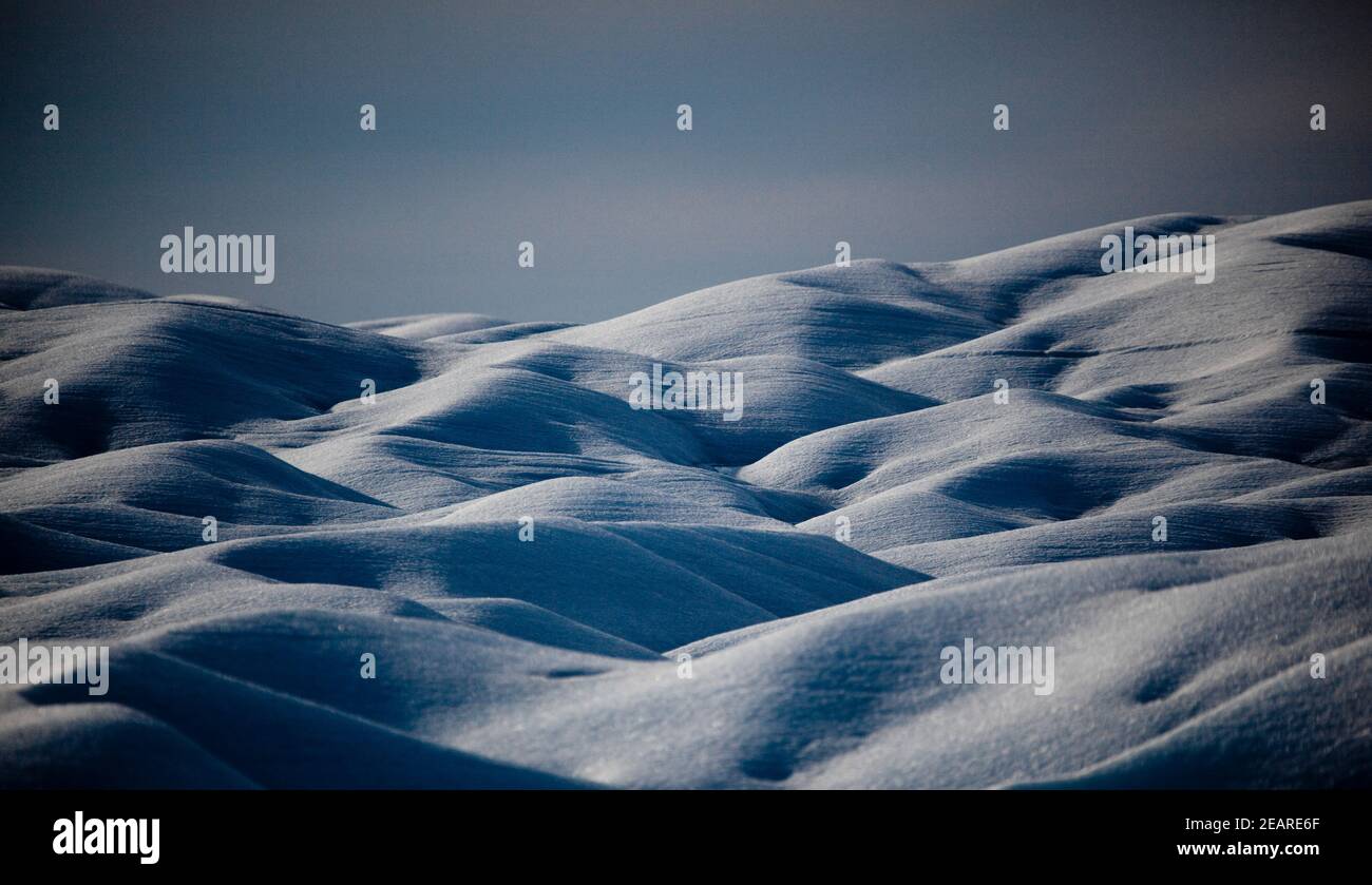 Ice dunes on Petermann Glacier, in remote northwestern Greenland, on ...