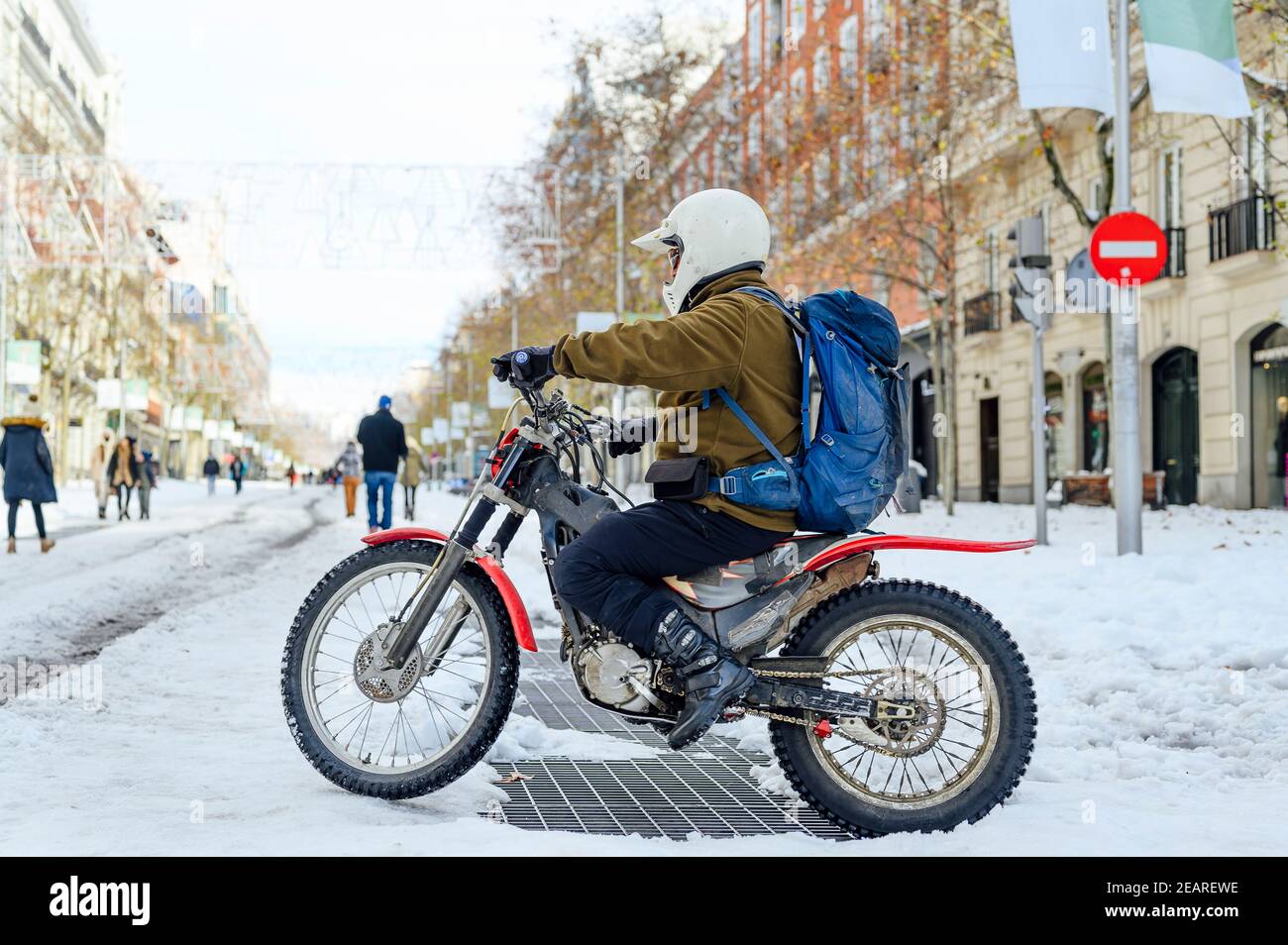 Motorcycle snow hi-res stock photography and images - Alamy