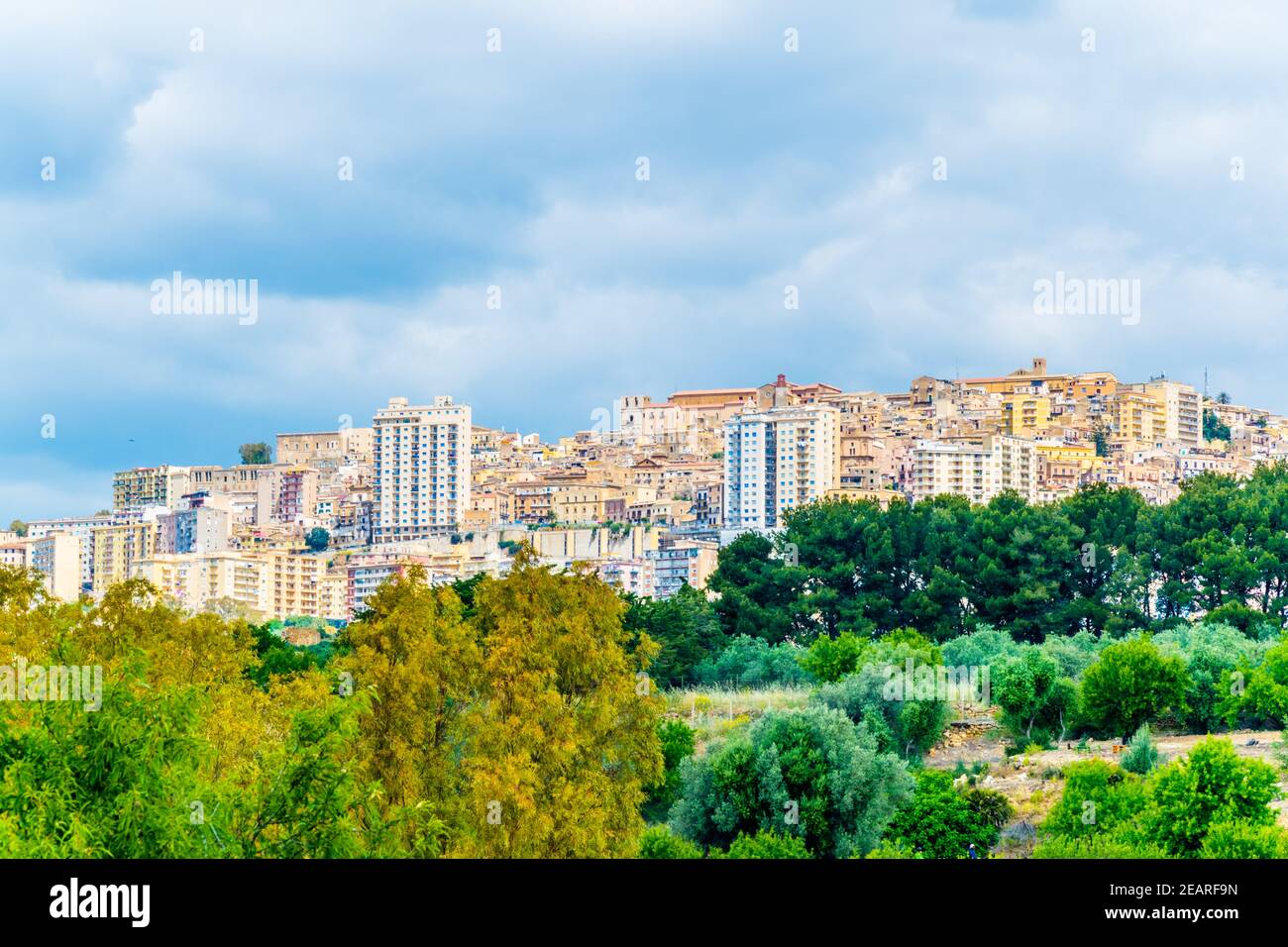 Aerial view of sicilian city Agrigento, Italy Stock Photo - Alamy