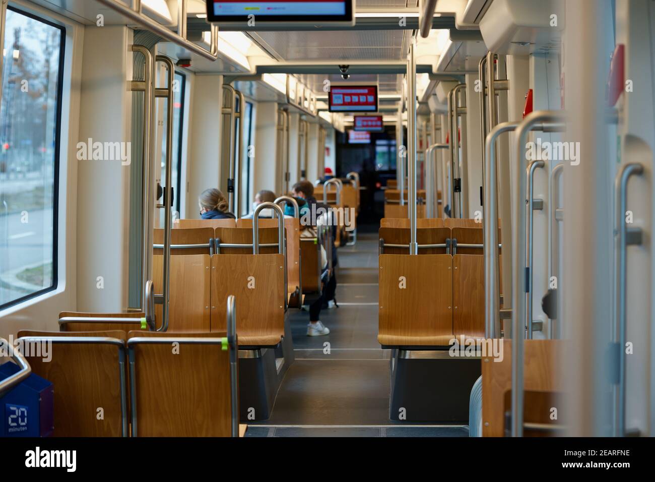 Wooden tram interior hi-res stock photography and images - Alamy