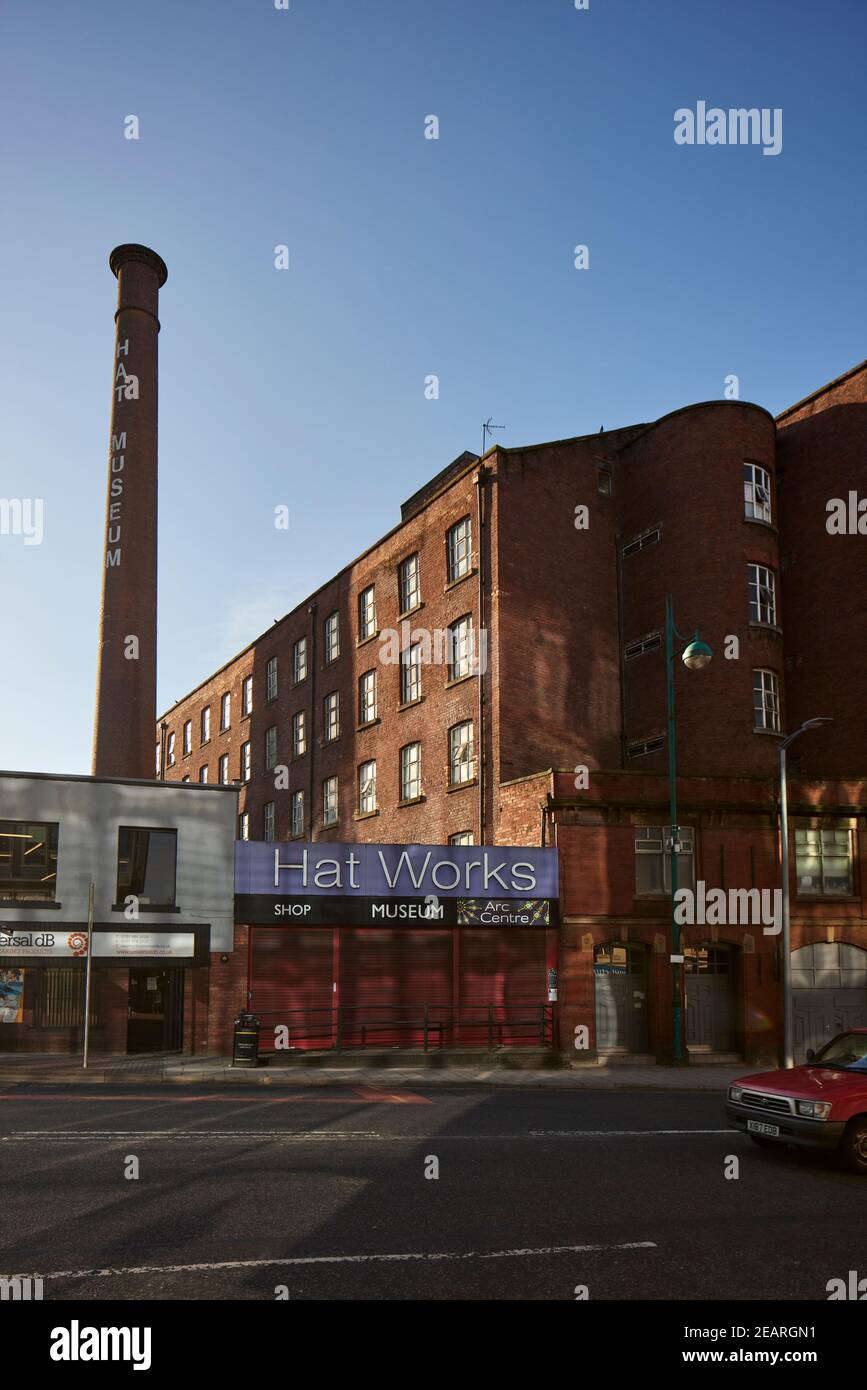 Stockport Hat Works Museum in Wellington Mill Stock Photo - Alamy