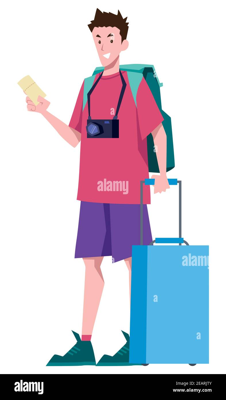 Cartoon traveler hi-res stock photography and images - Alamy