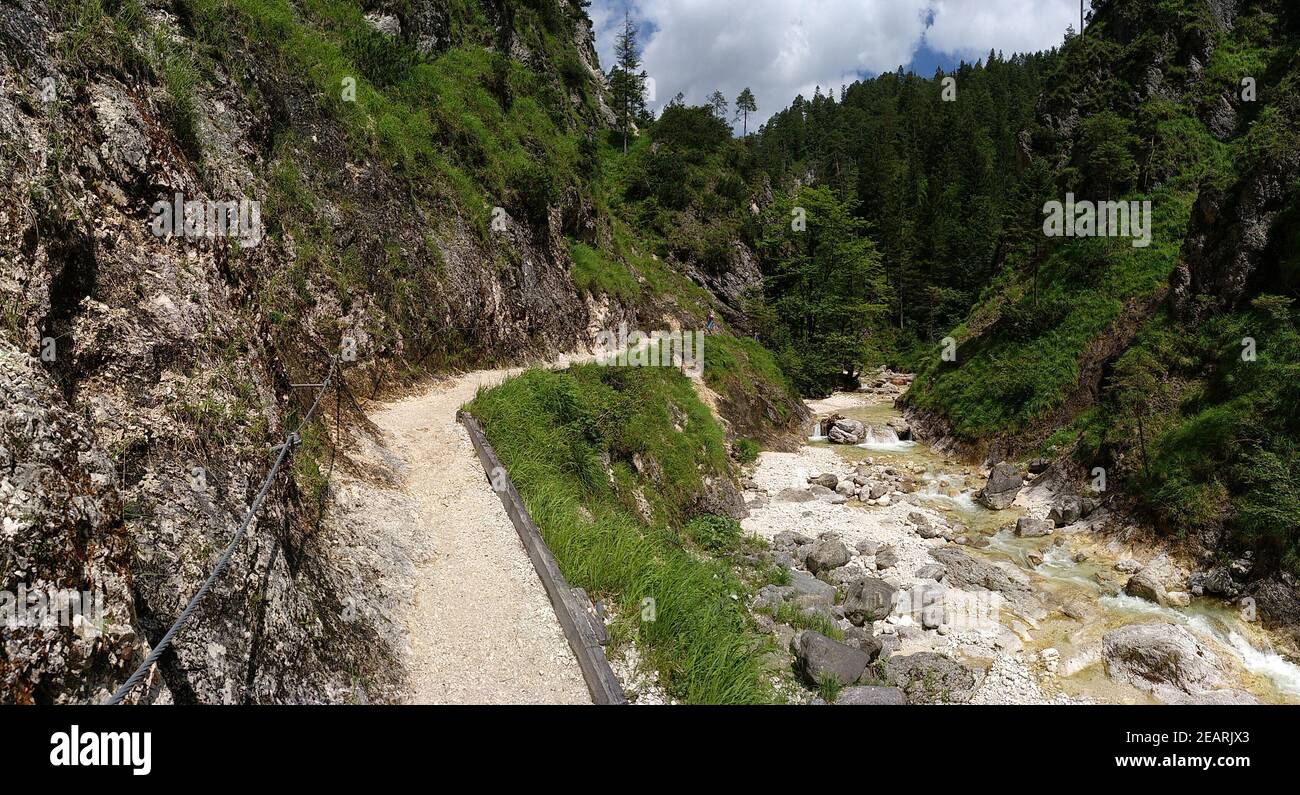 Almbachklamm, Almbach gorge, Berchtesgaden national park, bavaria ...