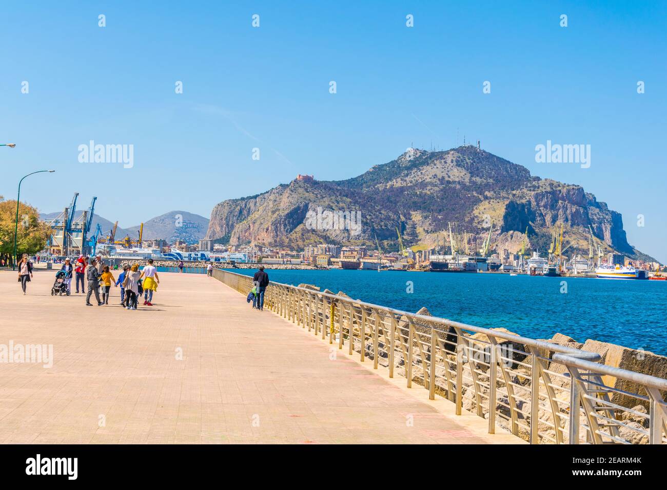 View of seaside of the sicilian city Palermo, Italy Stock Photo - Alamy