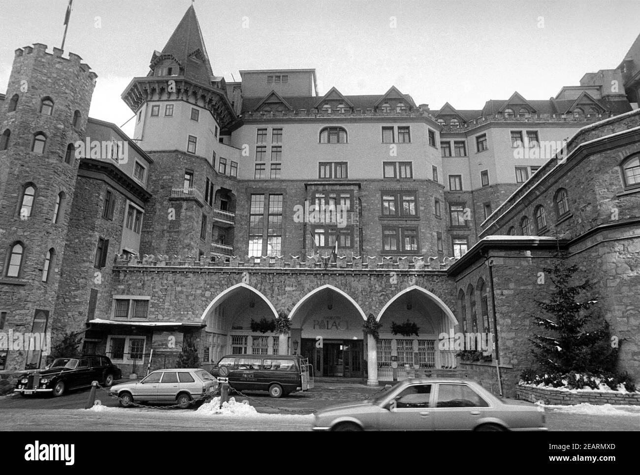 Switzerland, the Badrutt's Palace Hotel in Saint Moritz Stock Photo - Alamy