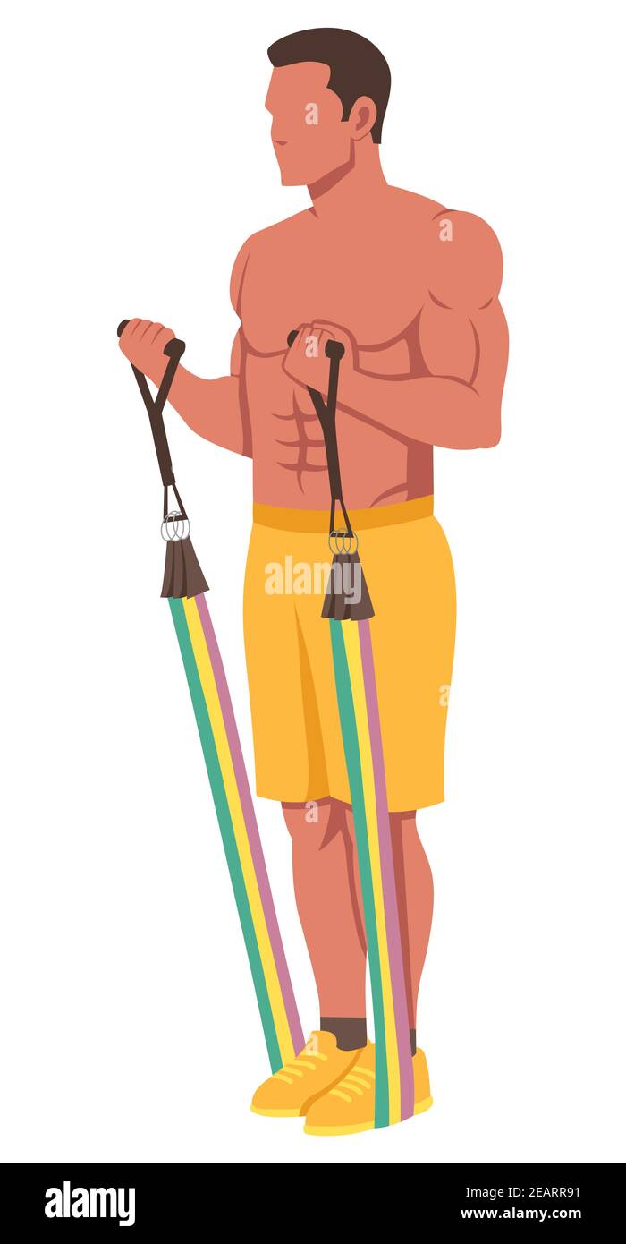 Resistance Band Fitness Training Stock Vector Image & Art - Alamy