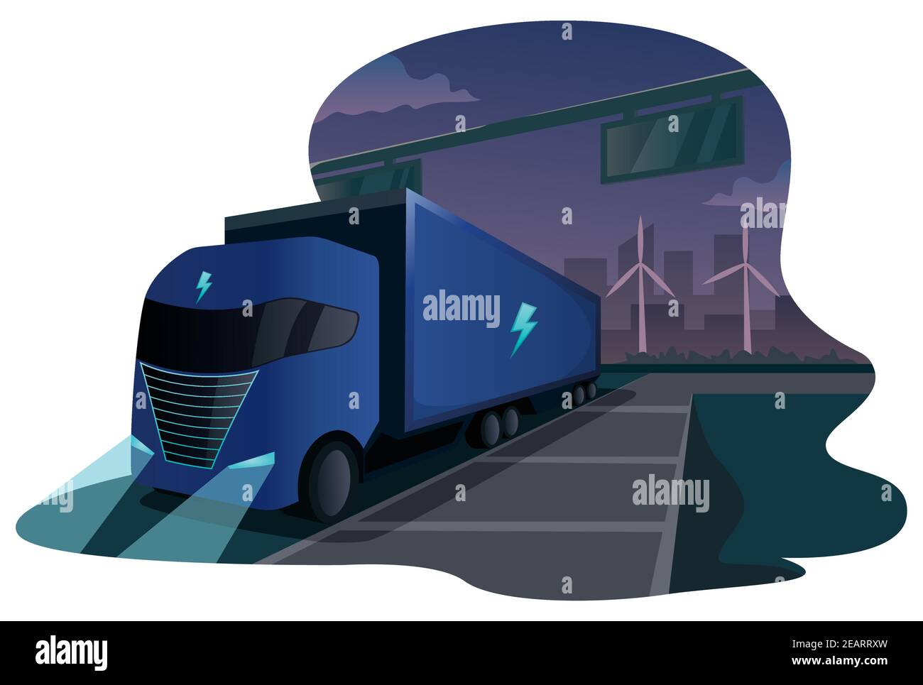 Delivery vehicle road Stock Vector Images - Alamy