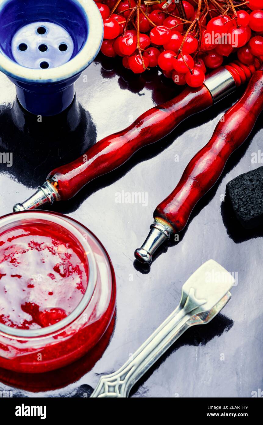 Hookah shisha with berries Stock Photo - Alamy