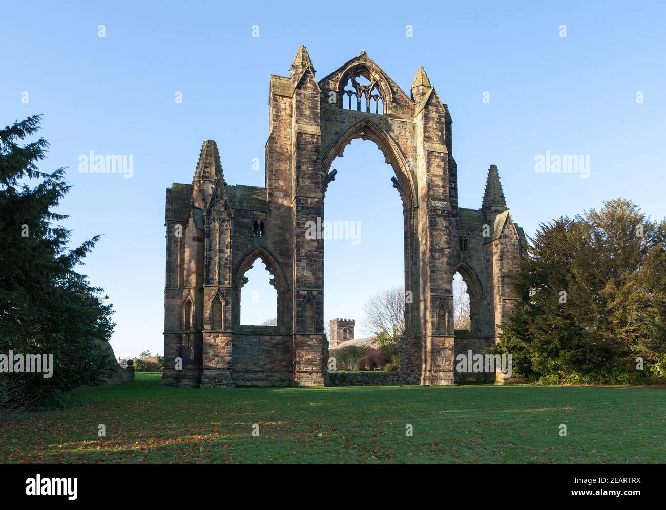 The ruined East end of Gisborough Priory Church, now a visitor ...