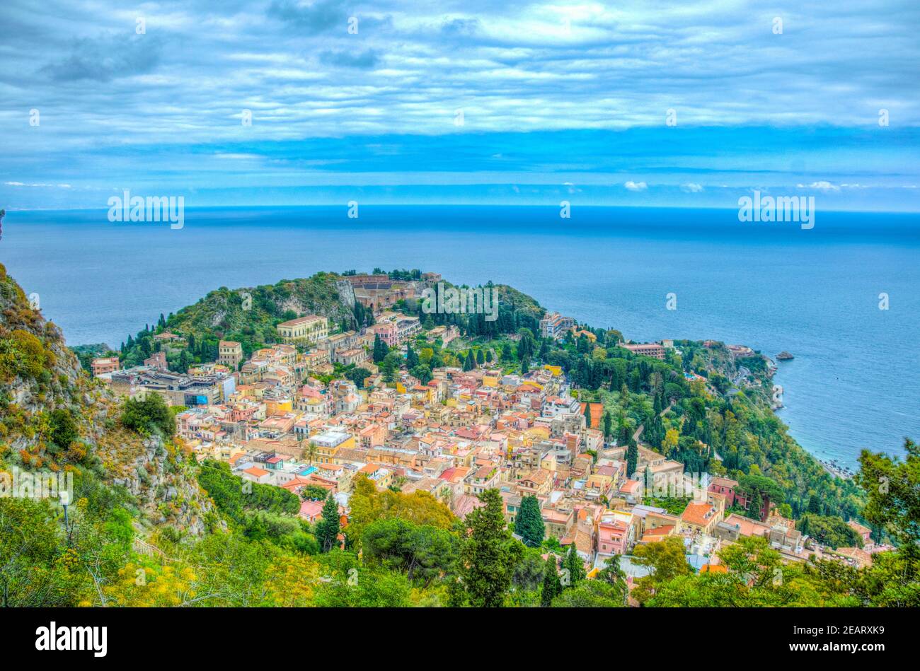 Aerial view of Taormina, Sicily, Italy Stock Photo - Alamy