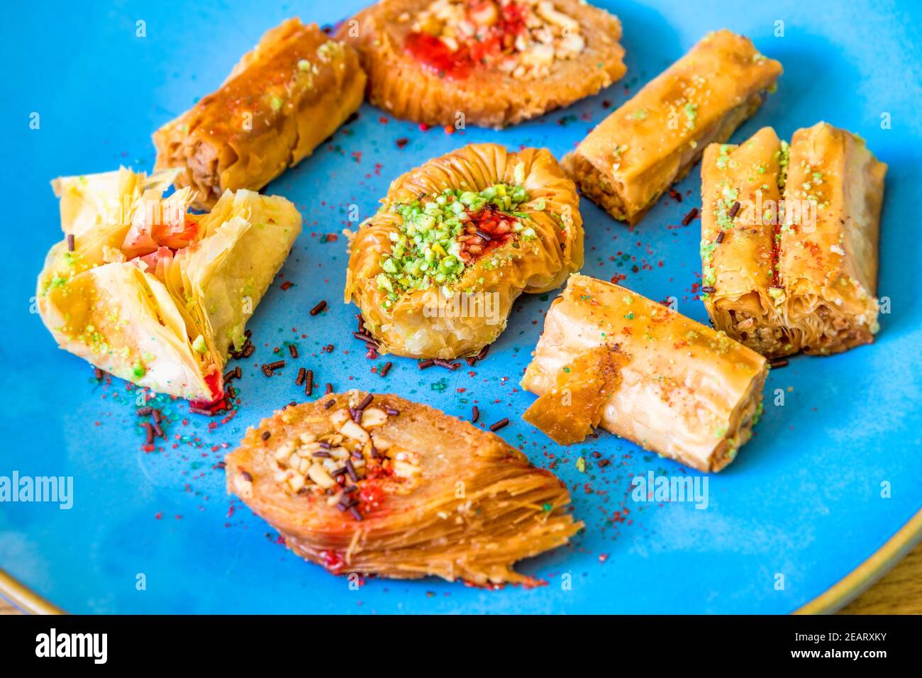 Greek baklava pastry or sweet food, studio shot Stock Photo - Alamy