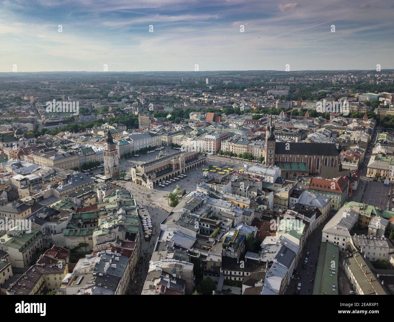 Aerial daytime view of Krakow, Poland Stock Photo - Alamy