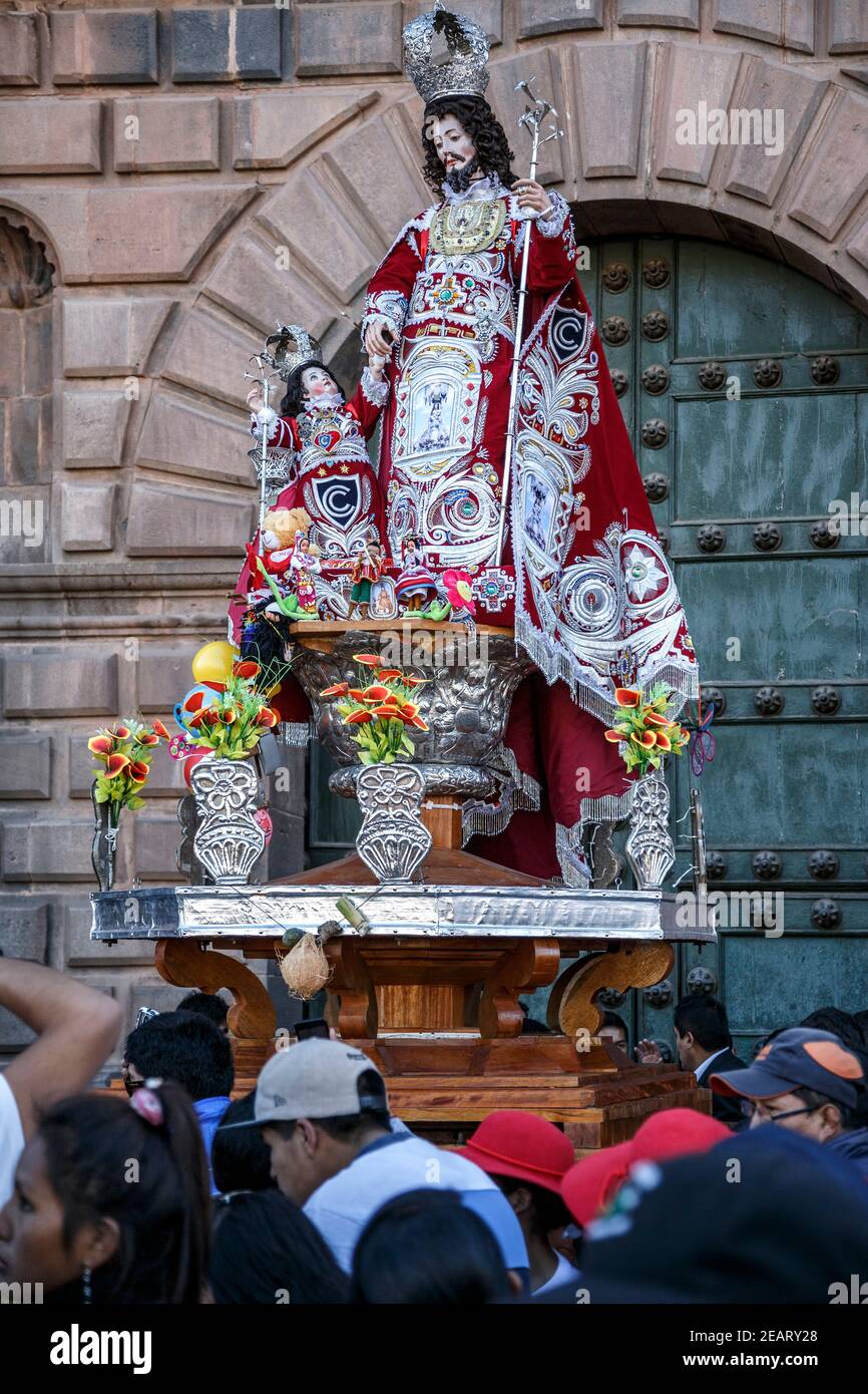 San Jose (St. Joseph) Float, Corpus Christi Celebration, Cusco, Peru ...