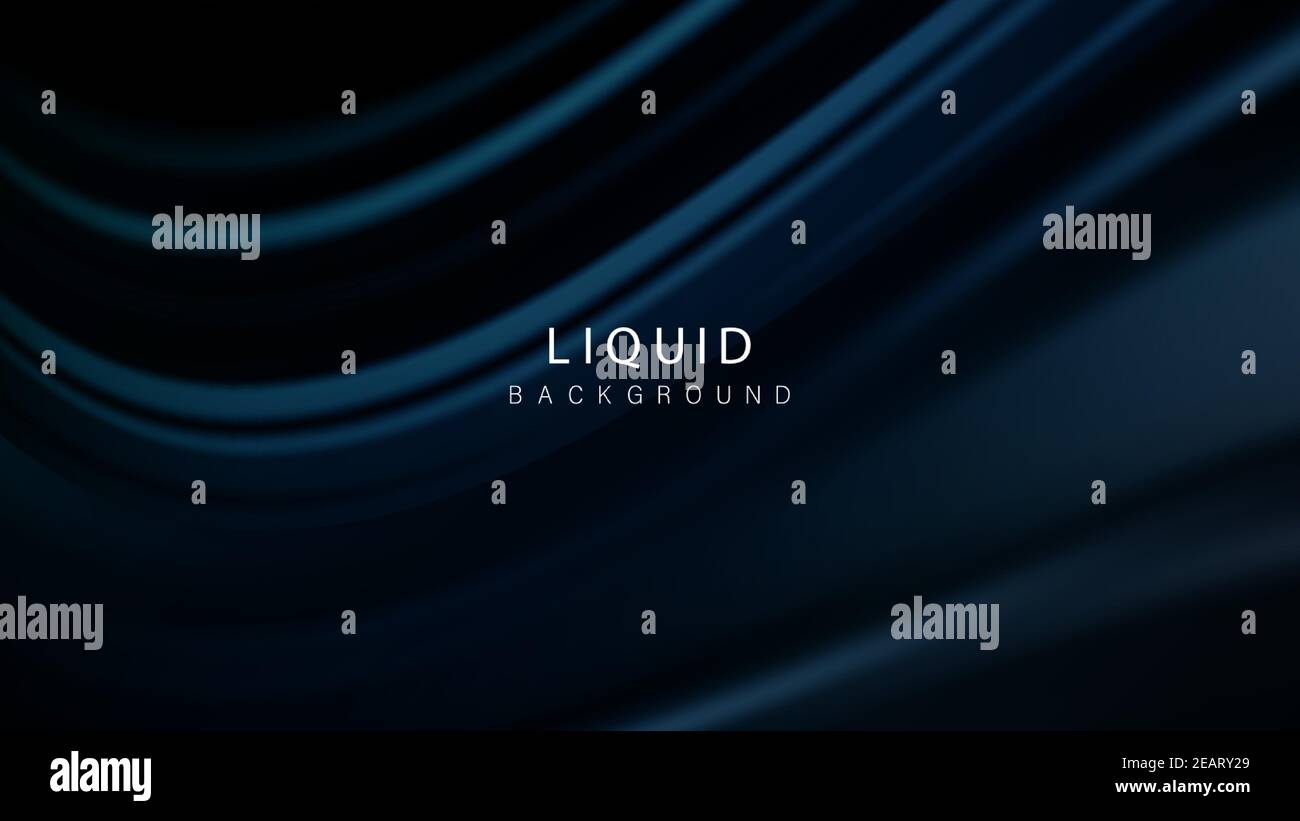 Navy blue background abstract cloth or liquid wave illustration of wavy ...