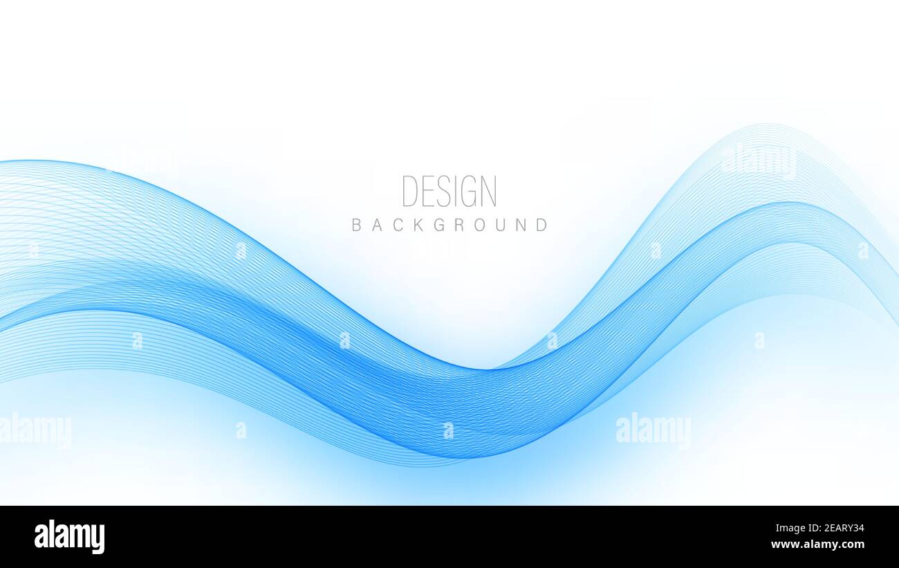 Abstract blue wave design element. Blue wave flow Fbstract background ...