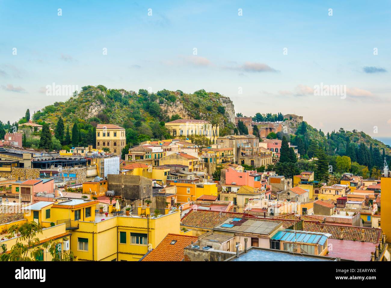 Aerial view of Taormina, Sicily, Italy Stock Photo - Alamy
