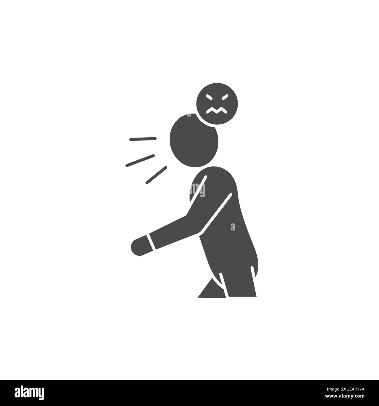 Anger line color icon. Sign for web page, mobile app, button, logo ...