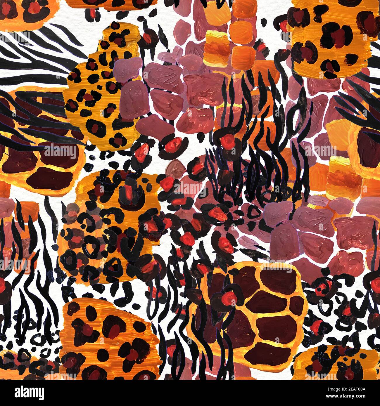 Animal mix print seamless pattern. Abstract background Stock Photo - Alamy
