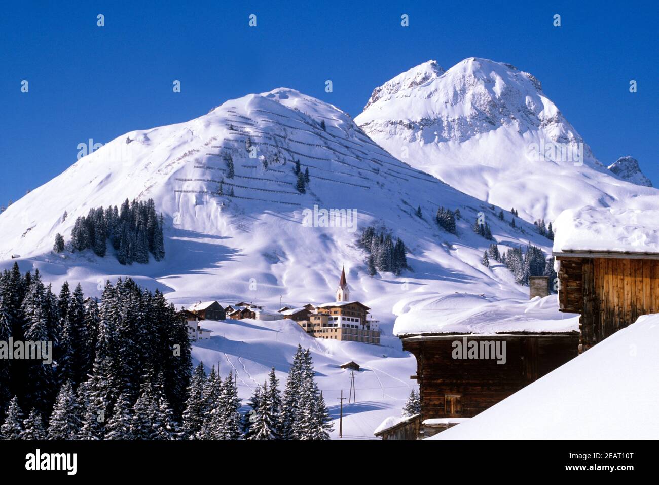 Winterlandschaft Warth Stock Photo - Alamy