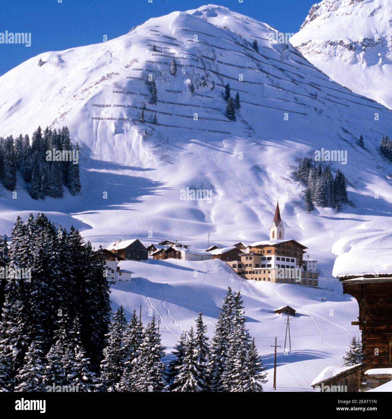 Winterlandschaft Warth Stock Photo - Alamy