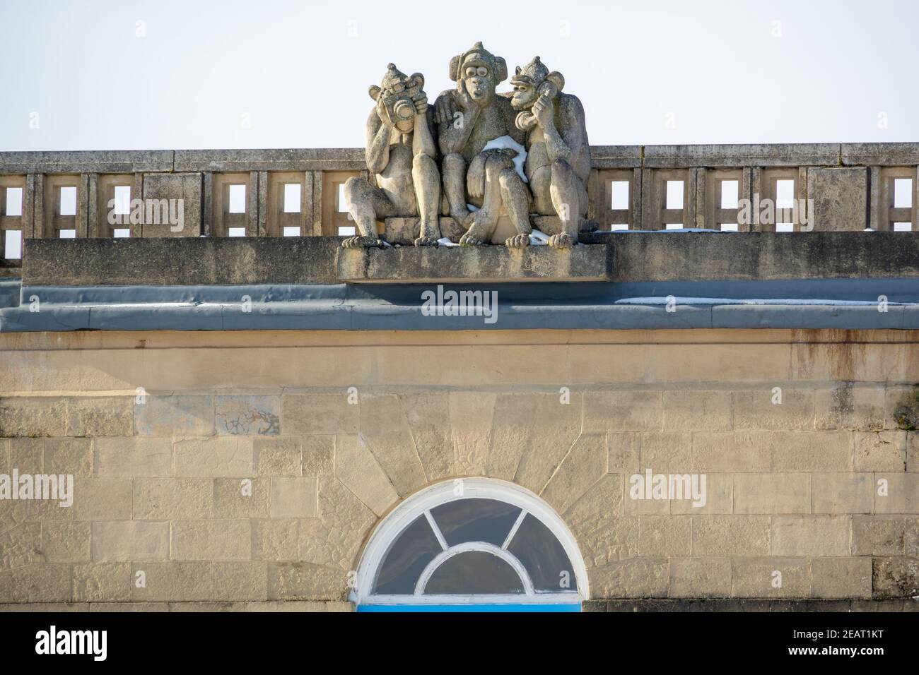 Three Wise Monkeys, Waterloo Park Norwich Stock Photo - Alamy