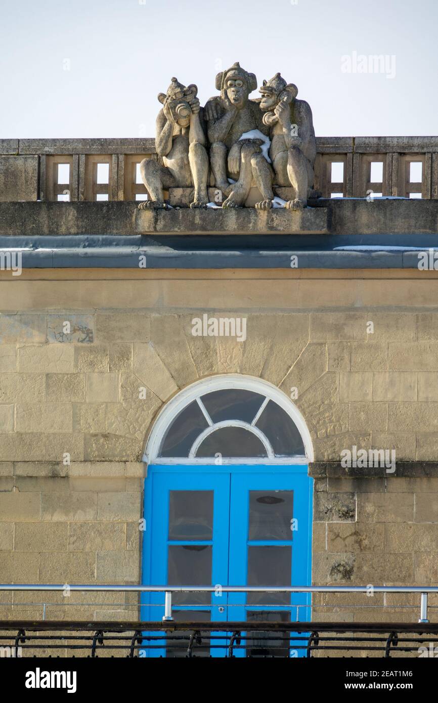 Three Wise Monkeys, Waterloo Park Norwich Stock Photo - Alamy