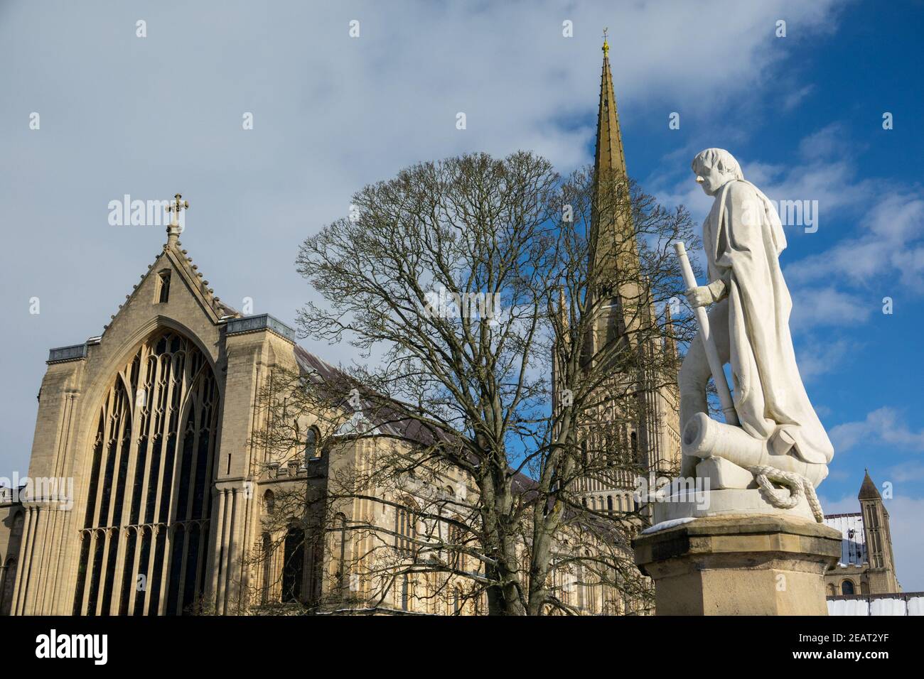 Admiral Lord Nelson Statue Norwich Cathedral Stock Photo - Alamy