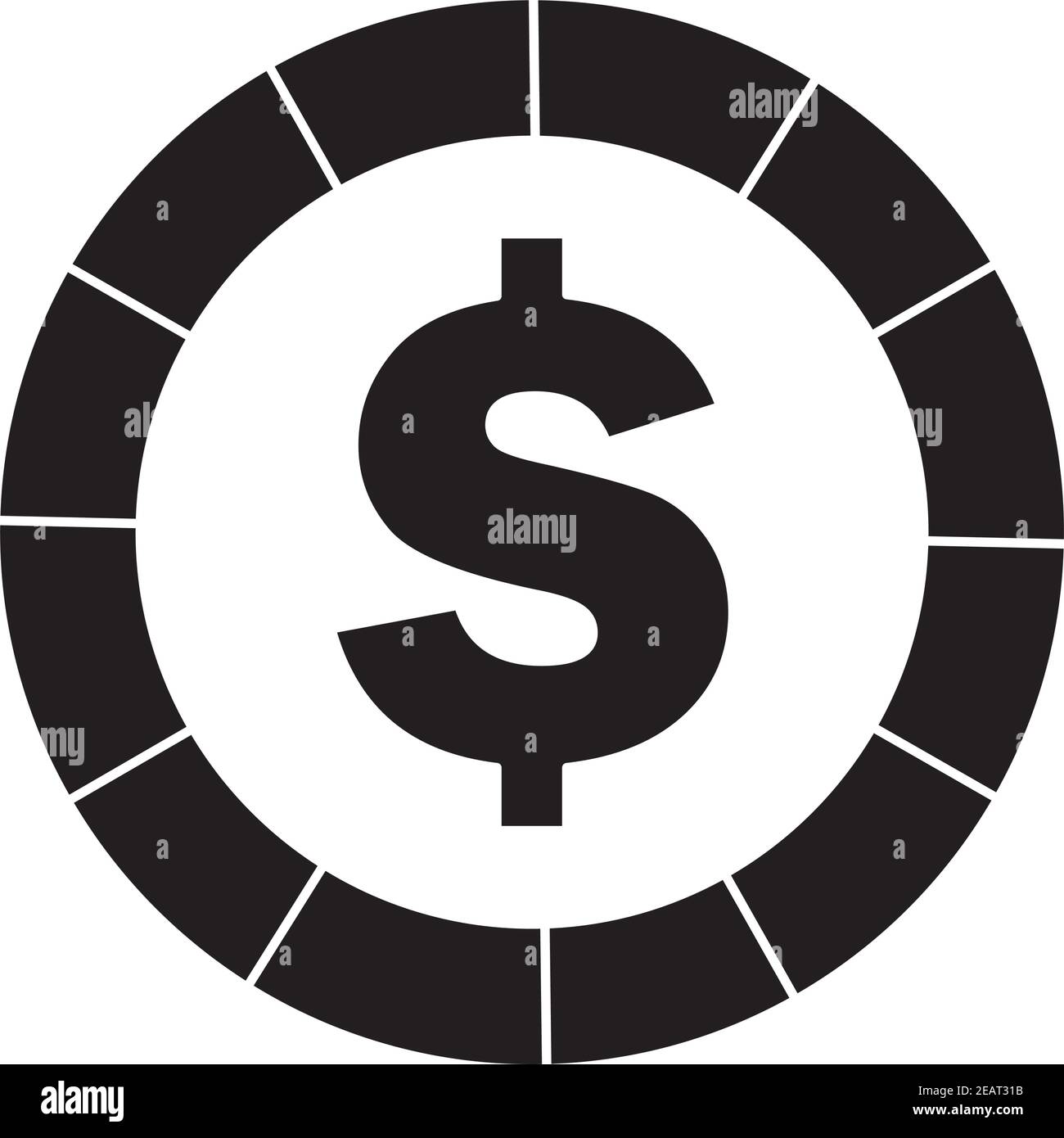 money coin icon over white background, silhouette style, vector ...