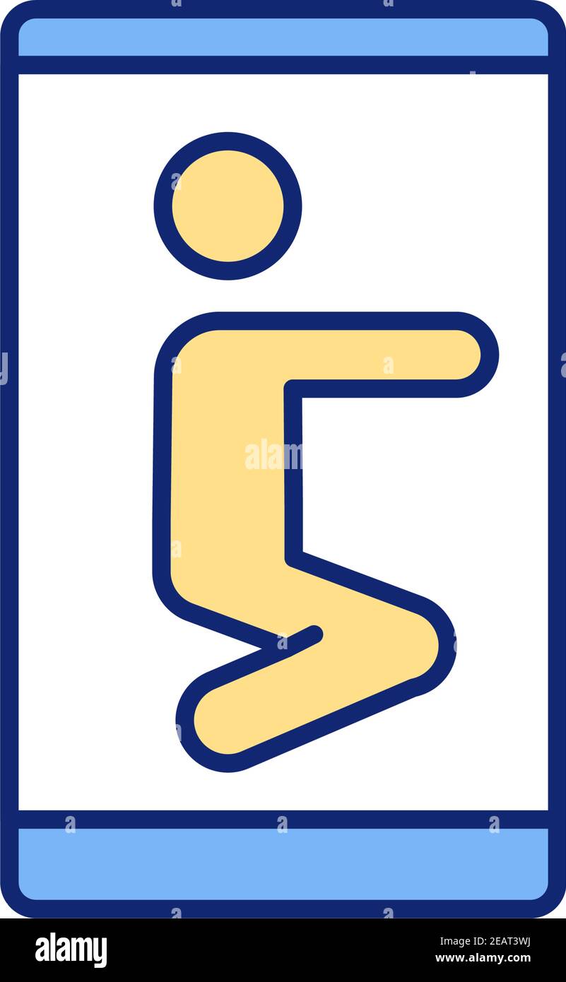 Home training phone app Cut Out Stock Images & Pictures - Alamy