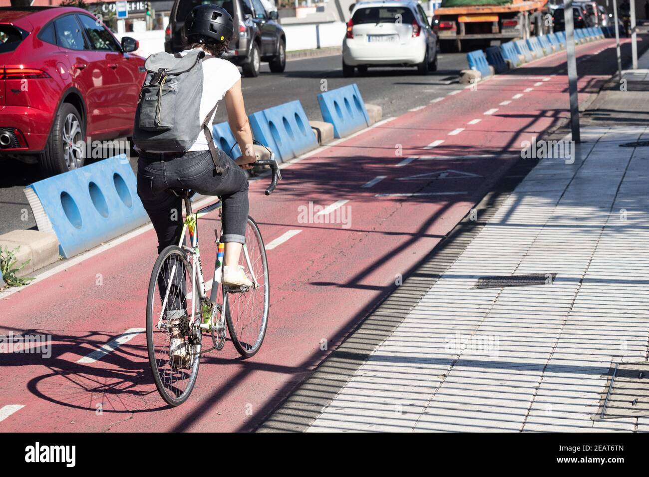 Segregated cycle lane hi-res stock photography and images - Alamy