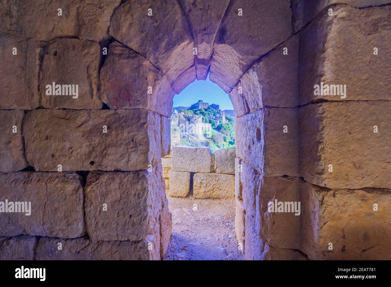 View from the interior of the southwest tower, in the Medieval Nimrod ...
