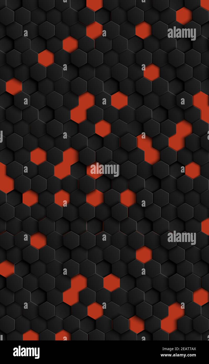 Black abstract hexagon pattern hi-res stock photography and images - Alamy