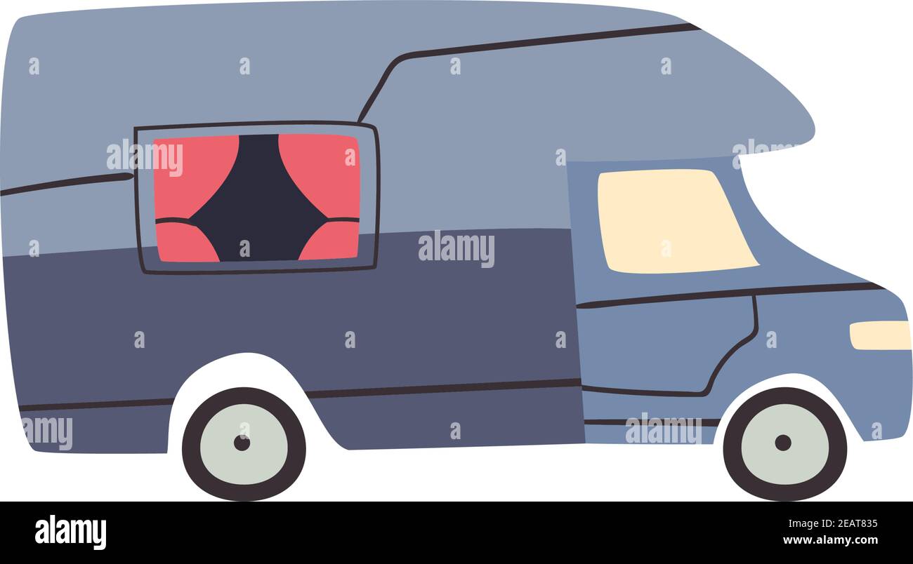 purple camper trailer design of caravan trip camp adventure ...