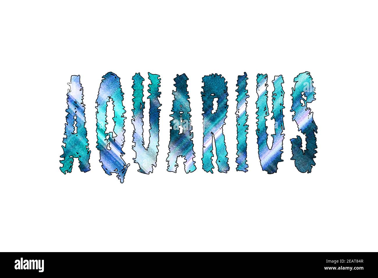Aquarius zodiac, Water Bearer horoscope, Banner, Poster and Sticker ...
