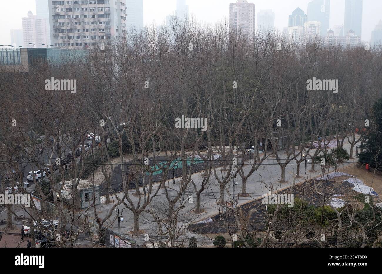 Park in Ruijin Road, mixture of colonial and modern elements, Shanghai ...