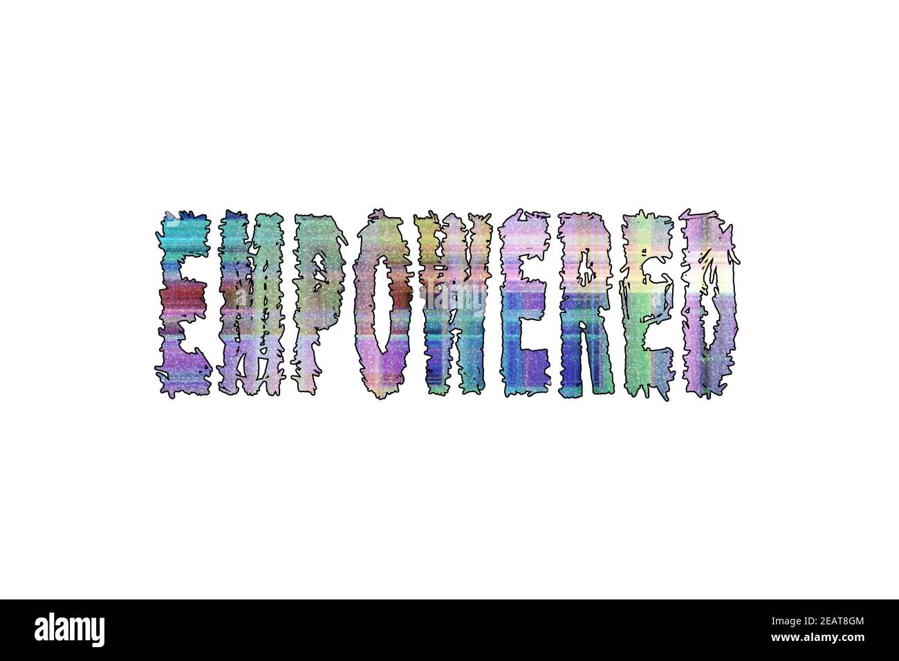 Empowered word, Banner, Poster and Sticker, with clipping path Stock ...