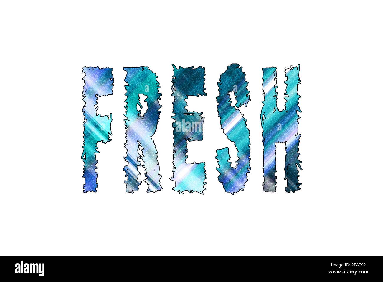 Fresh word, Banner, Poster and Sticker, with clipping path Stock Photo ...