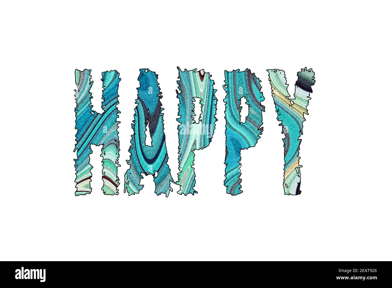 Happy word, Banner, Poster and Sticker, with clipping path Stock Photo ...