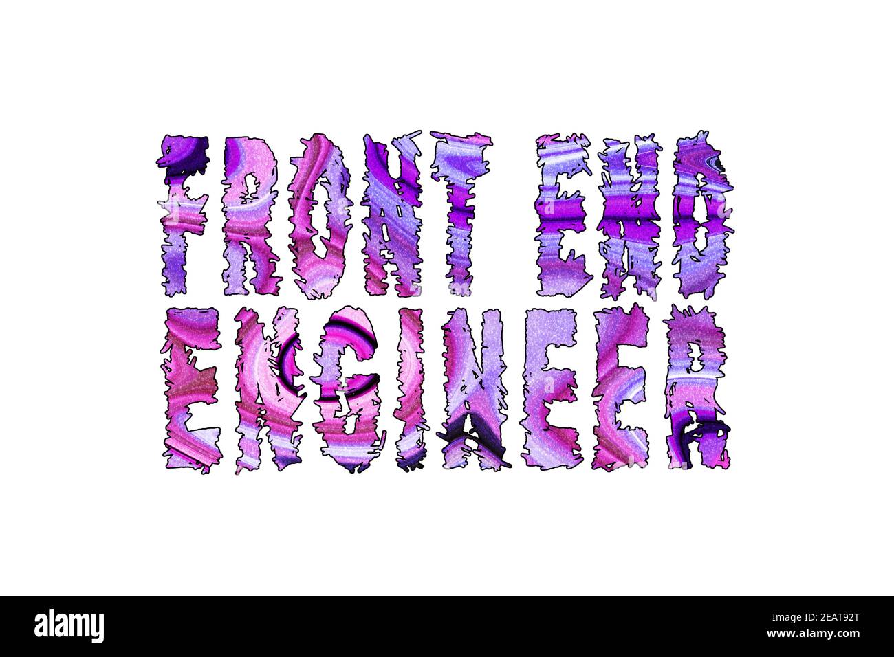 Front end engineer, Banner, Poster and Sticker, with clipping path ...