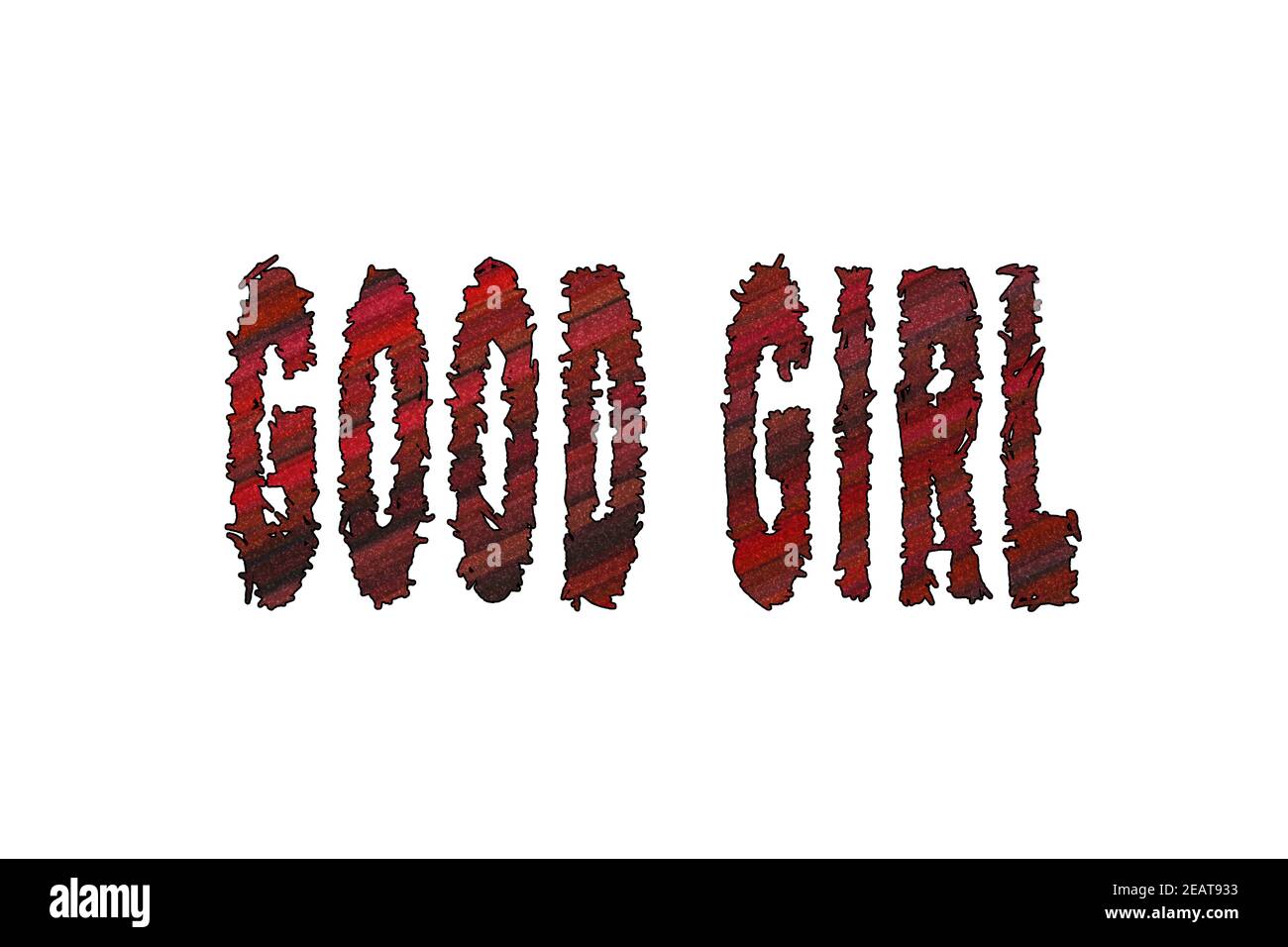 Good girl word, Banner, Poster and Sticker, with clipping path Stock ...