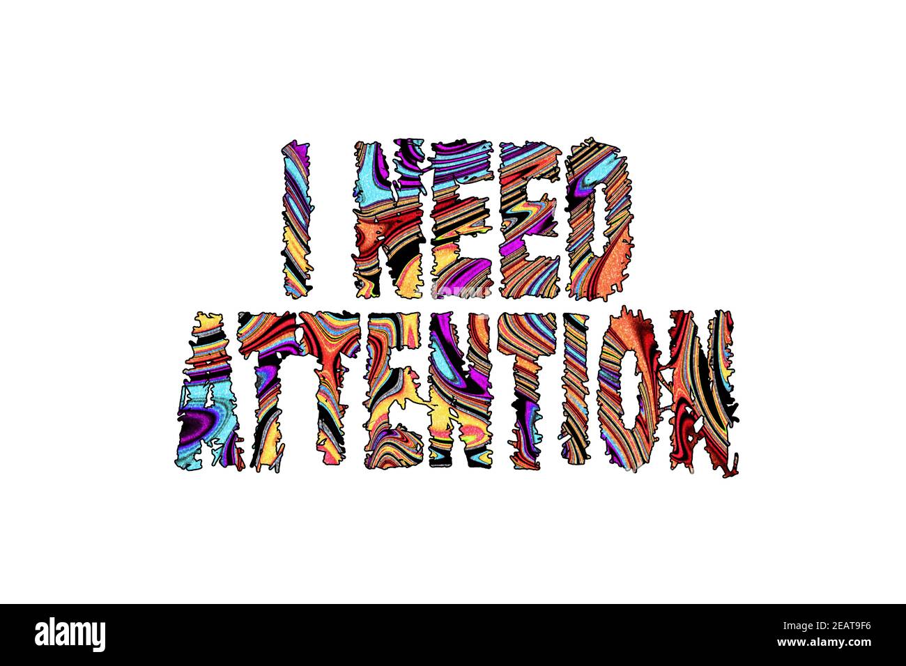 I need attention, Banner, Poster and Sticker, with clipping path Stock ...